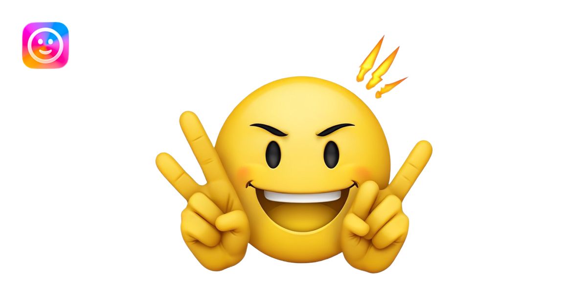 smiley face with middle fingers emoji | AI Emoji Generator