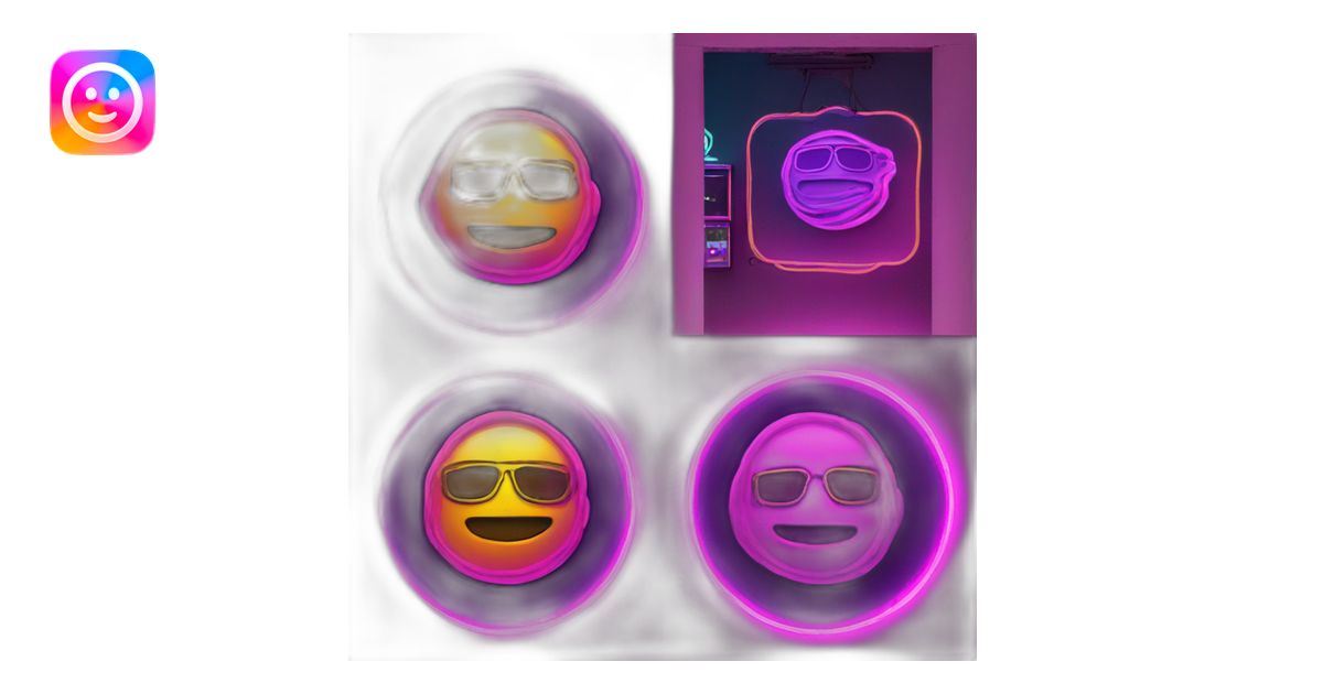 Juicy booty neon sign style man emoji | AI Emoji Generator