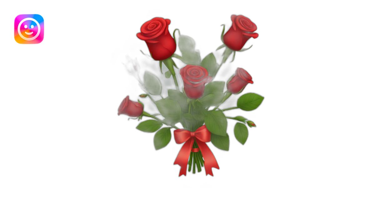 Bouquet of red roses emoji | AI Emoji Generator