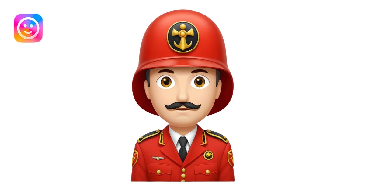 Eine Tomate mit Gesicht, armen, Beinen als Panzerkommandant emoji | AI ...