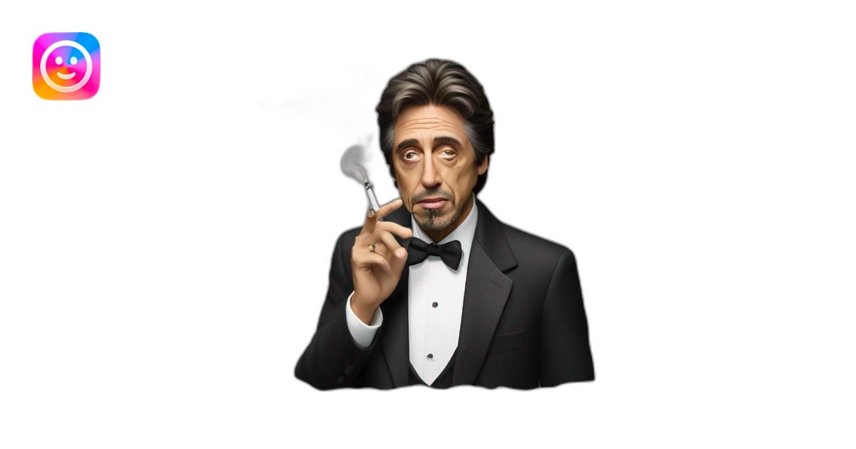 Al Pacino smoke ciage emoji | AI Emoji Generator