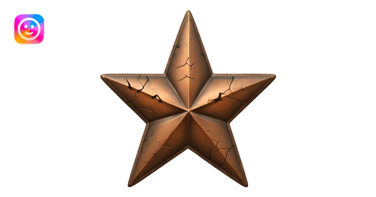 Concept: A single, bronze-colored military star (like a Bronze Star or ...