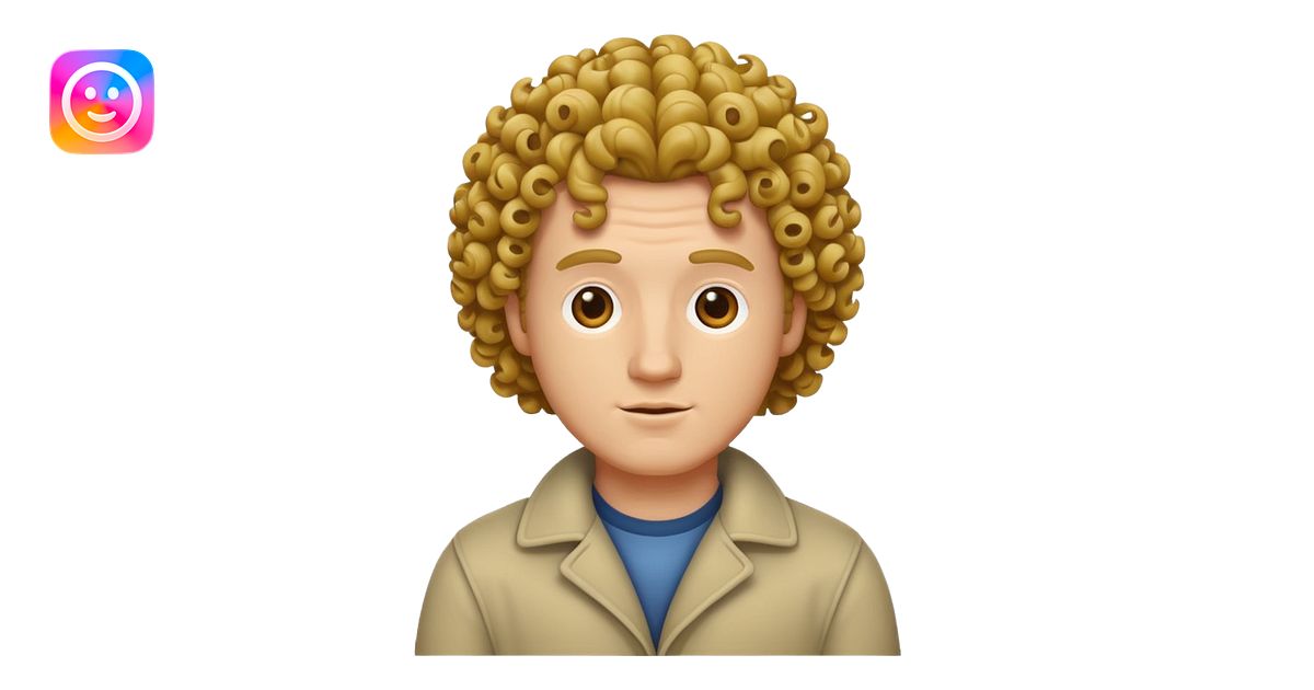 White guy with curls emoji | AI Emoji Generator