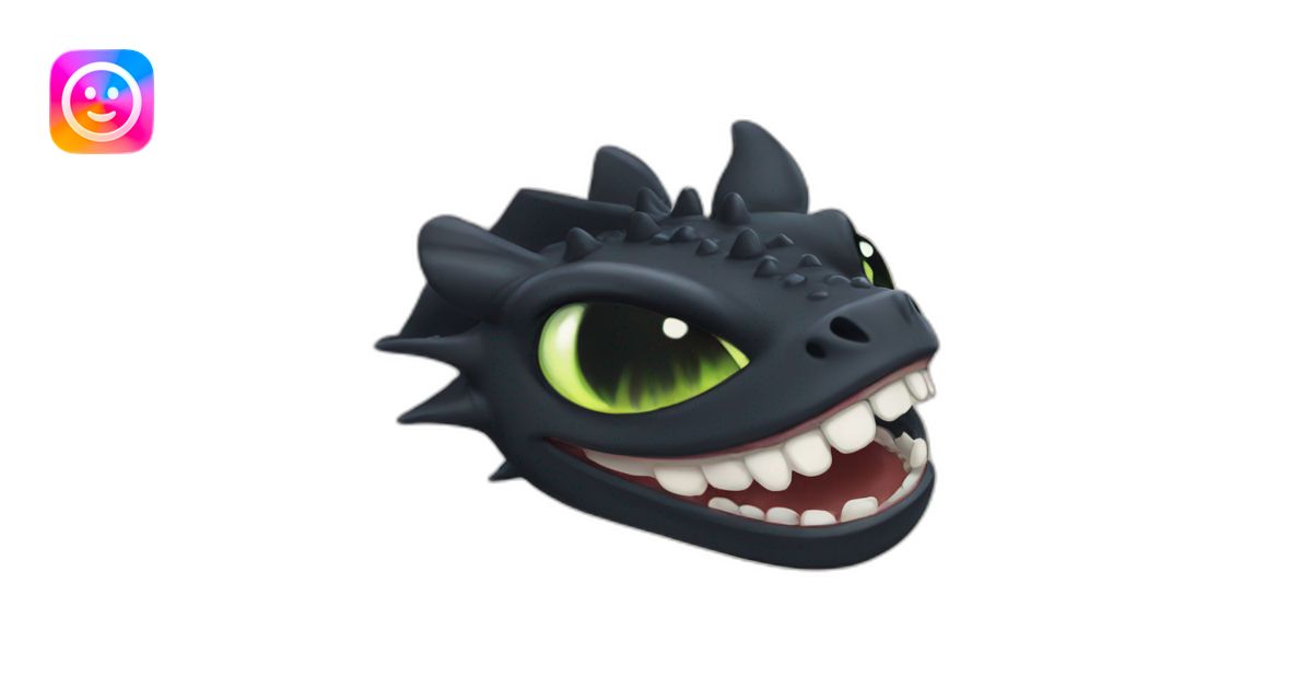 Toothless emoji | AI Emoji Generator