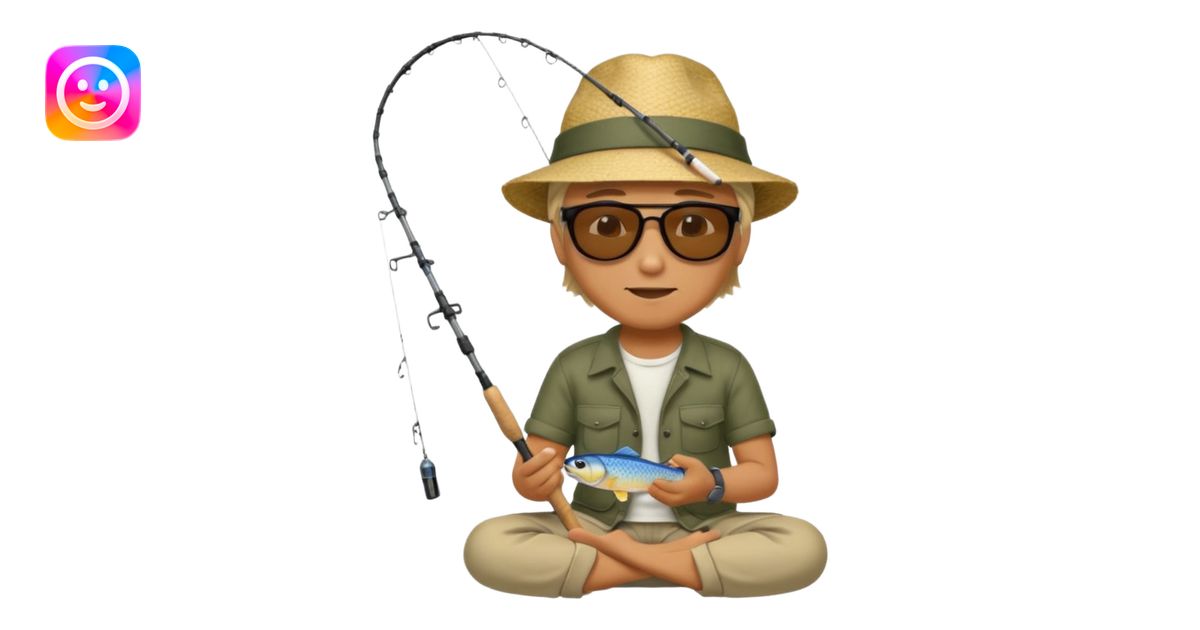 man sitting fishing emoji | AI Emoji Generator