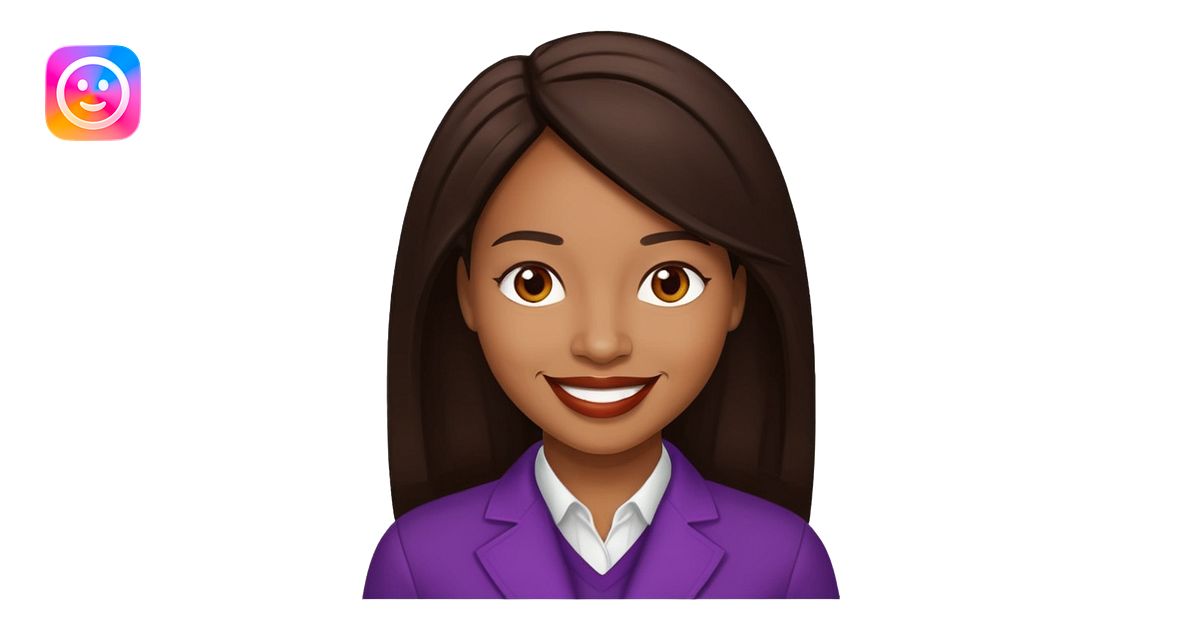 Rozonda Chilli Thomas with long dark brown hair emoji | AI Emoji Generator