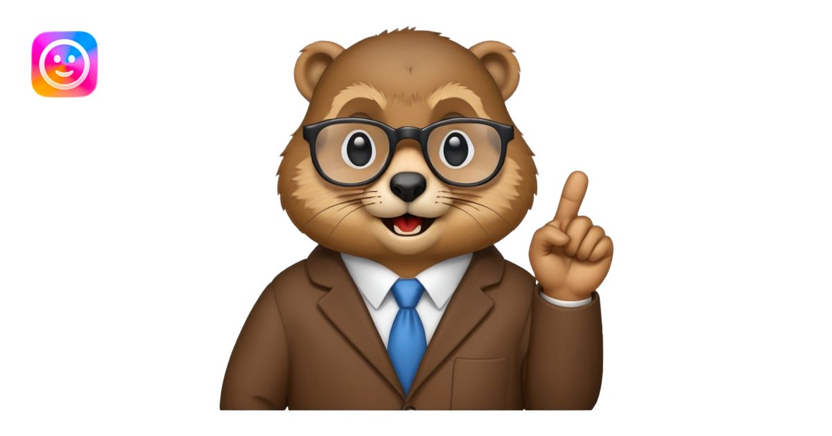 Create a version of the "nerd emoji with finger pointing up" meme with ...