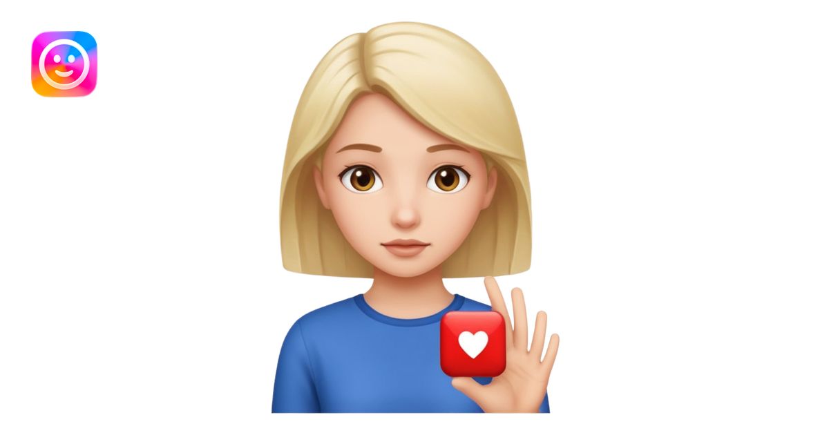 a girl pushing a repost button emoji | AI Emoji Generator
