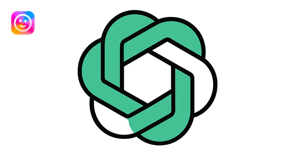 modern minimal GPT icon, green and white, tech logo style icon | AI ...