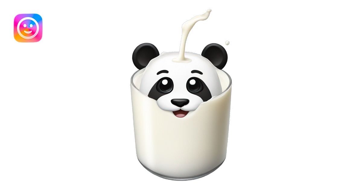 panda milk emoji | AI Emoji Generator