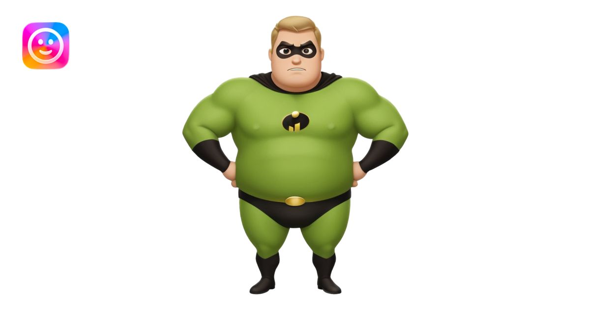 green fat mr incredible farting emoji | AI Emoji Generator