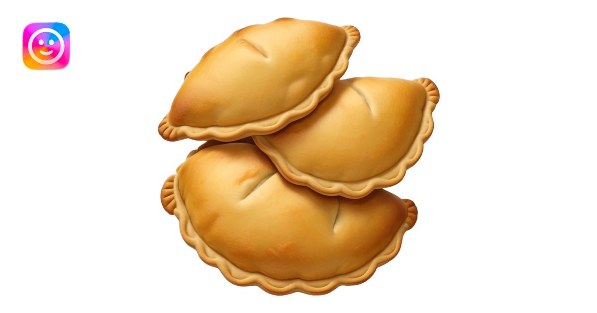 Empanadas Cinematic Realistic Empanadas Dish Emoji, depicted as crispy ...