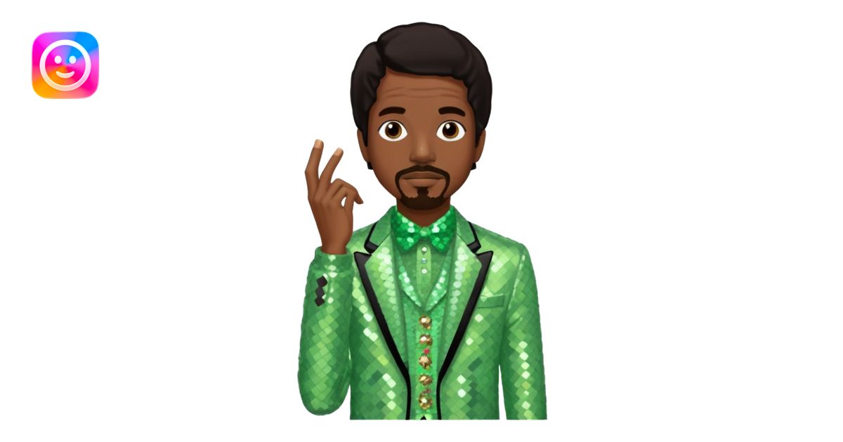 Andre 3000 from Outkast with dark brown hair, pale green sequin outfit ...