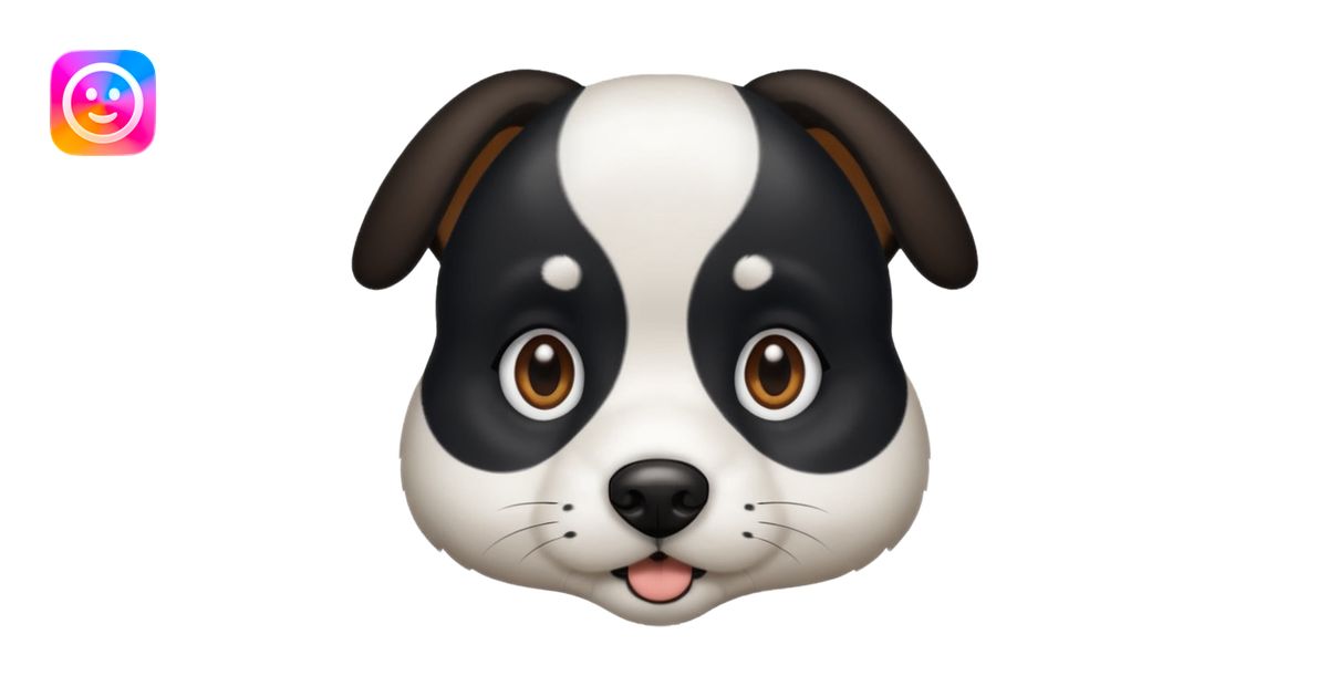 black and white dog spotted emoji | AI Emoji Generator