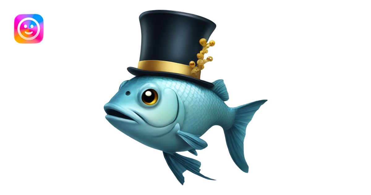 Fish in a top hat emoji | AI Emoji Generator