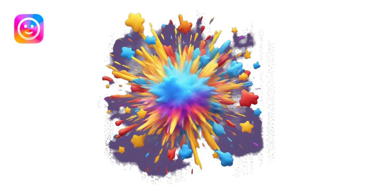 colorful explosion emoji | AI Emoji Generator