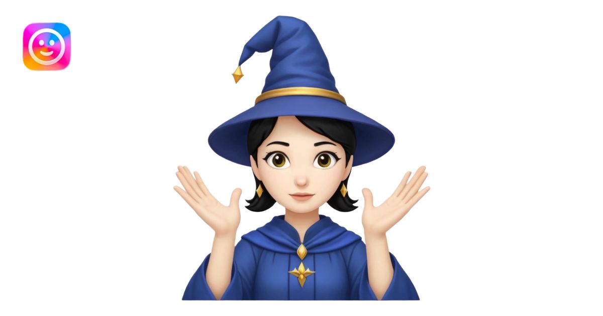 female wizard with black hair in a low bun under a wizards hat with ...