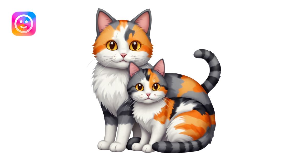 full body dark grey and white cat cuddling a colourful light patched ...