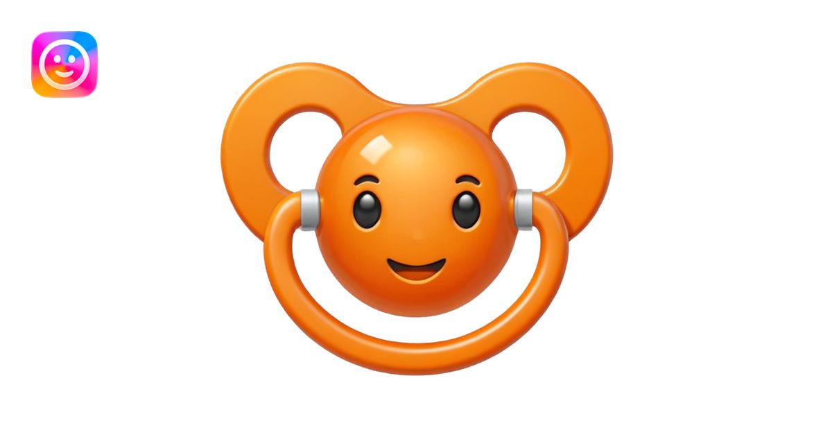 pixel art orange pacifier emoji | AI Emoji Generator