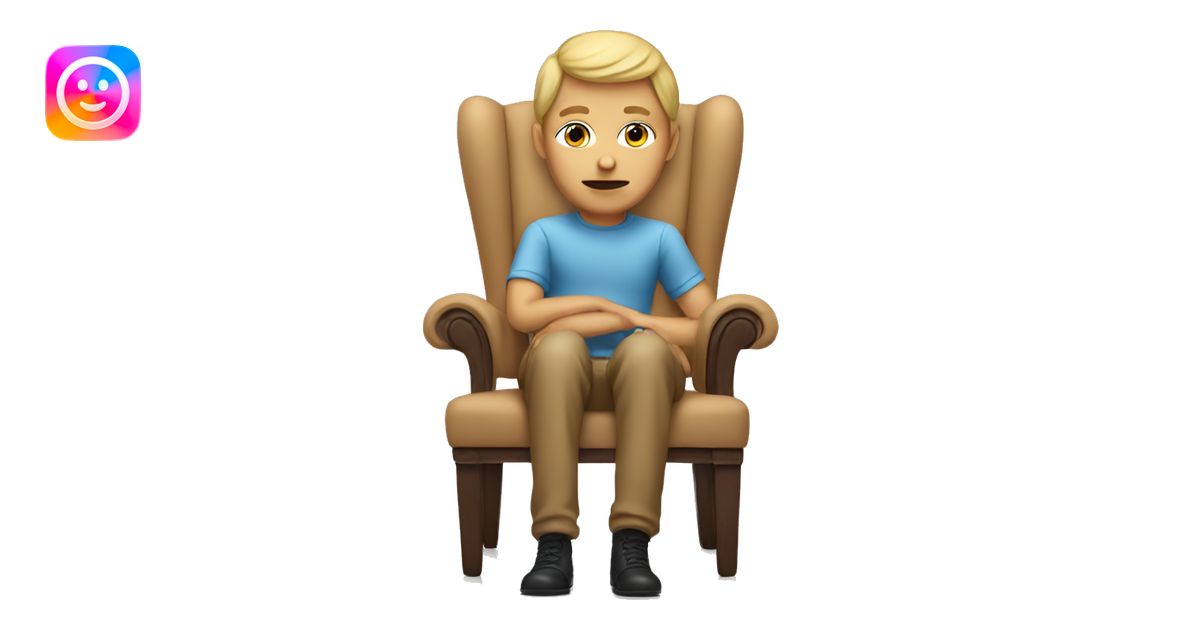 Memoji sitting in chair with face plant emoji | AI Emoji Generator