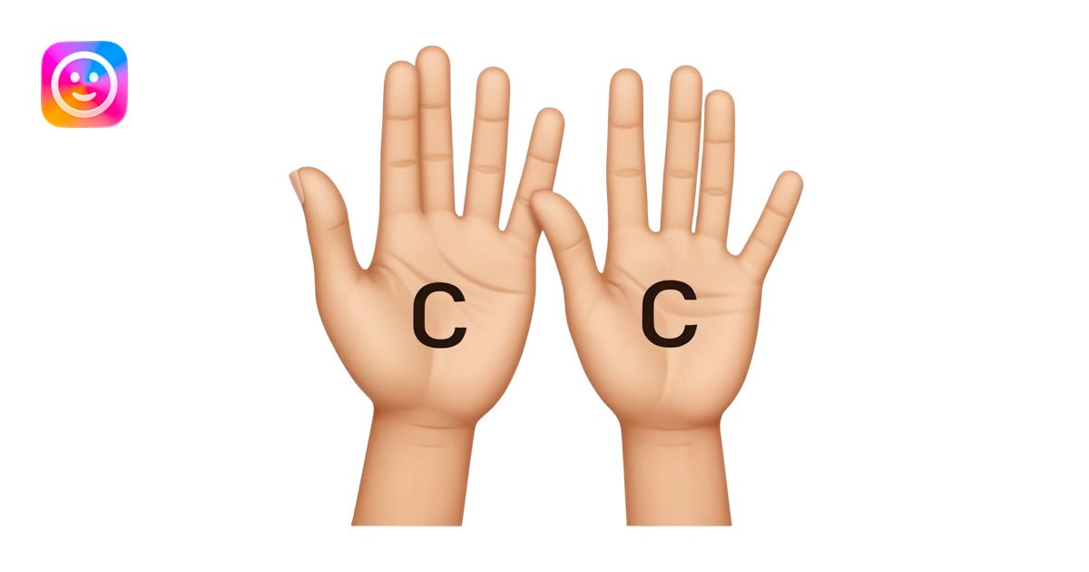 Two hands with one making a “c” and the other a “t”.. hands only use ...