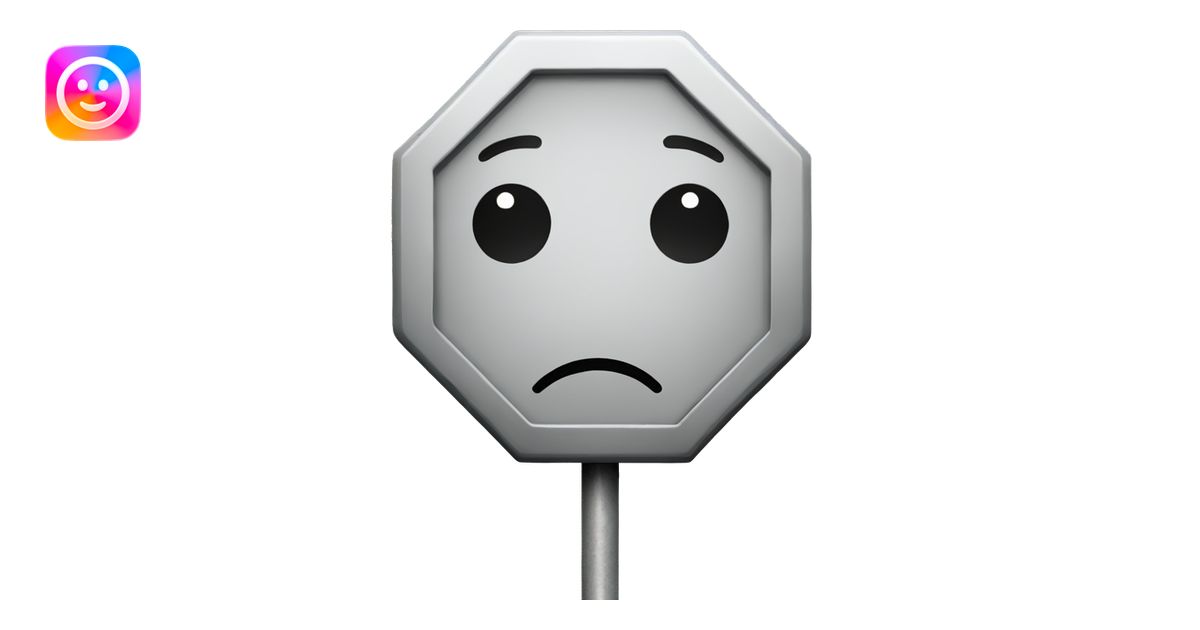 Stop sign crying emoji | AI Emoji Generator