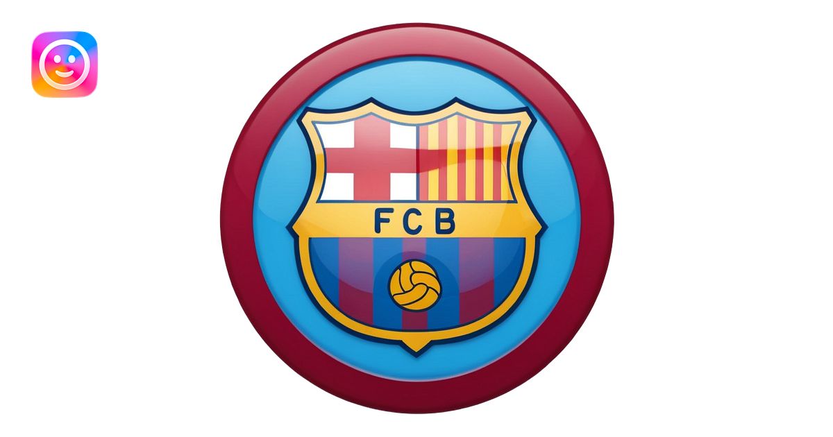 Make a logo of fc Barcelona football team emoji | AI Emoji Generator