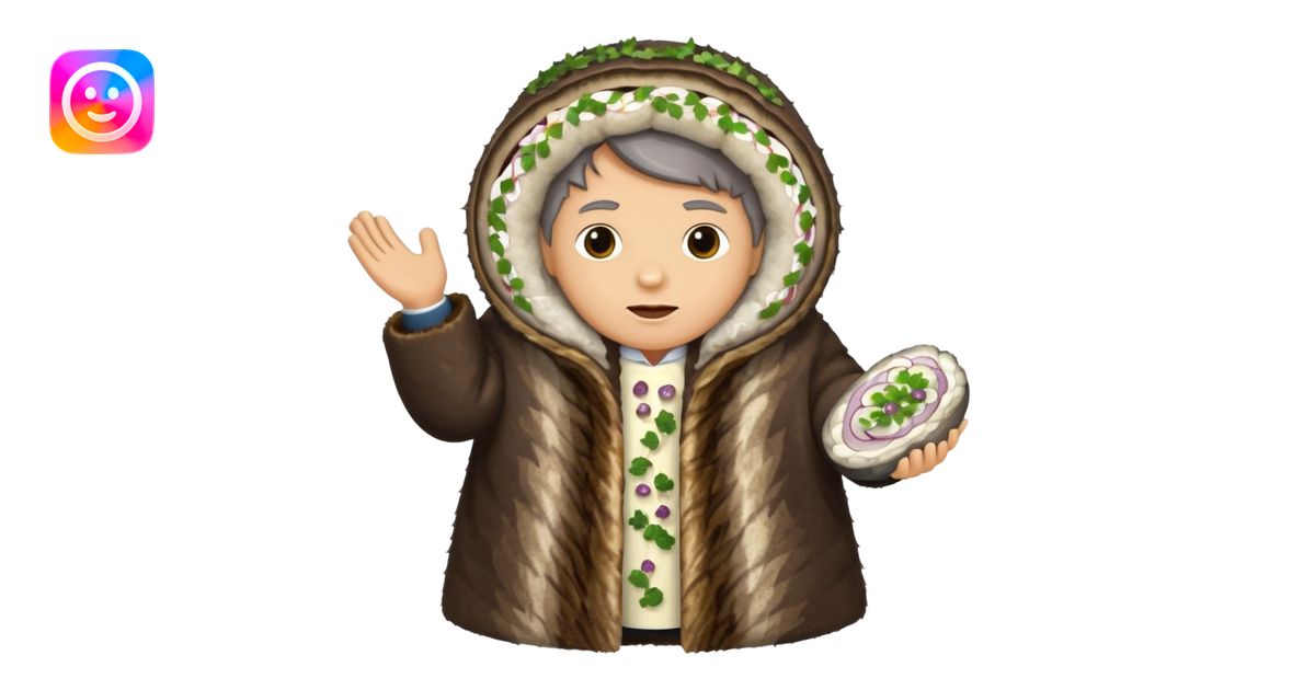 herring under a fur coat emoji | AI Emoji Generator