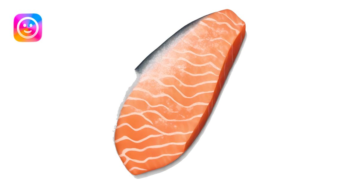 Salmon Portion Fillet emoji | AI Emoji Generator