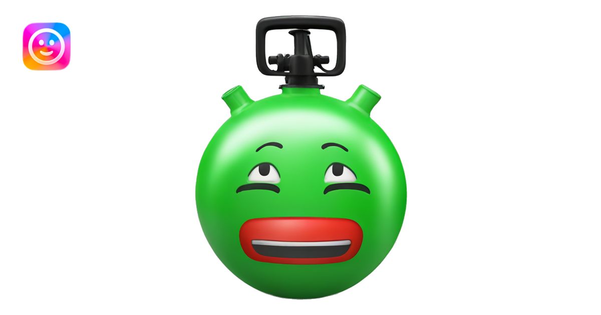 gas lpg 3kg green emoji | AI Emoji Generator