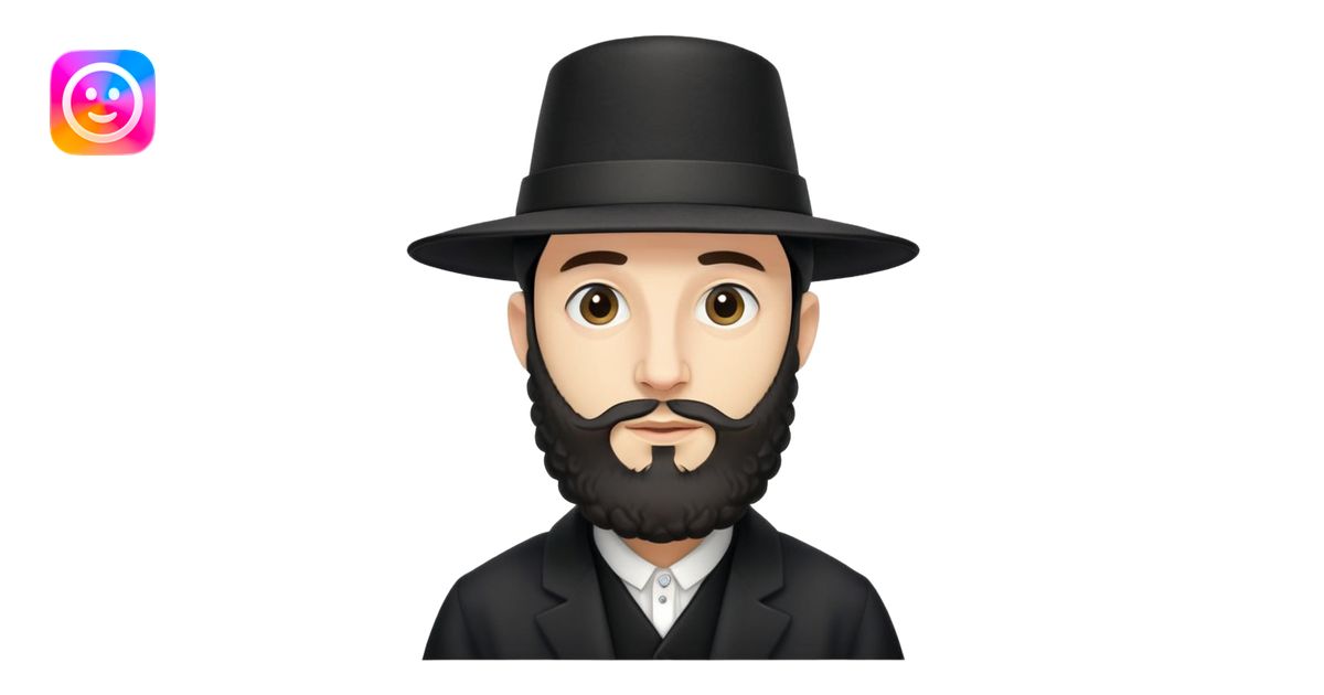 Hasidic Jewish man with wide-brimmed black hat, curled side locks ...