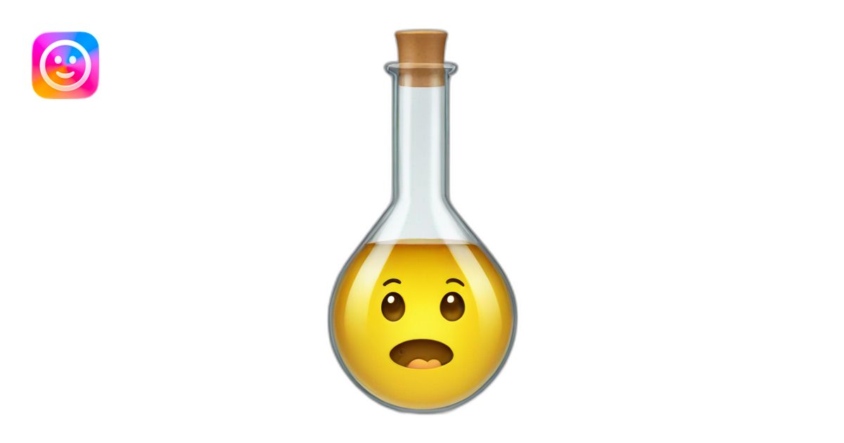 lab flask with happy emoji emoji | AI Emoji Generator