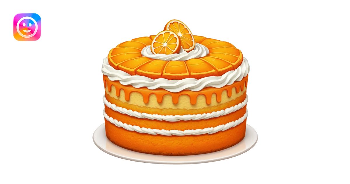 Orange cake emoji | AI Emoji Generator