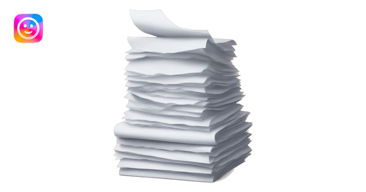 a stack of paper with a visible home symbol on it emoji | AI Emoji ...