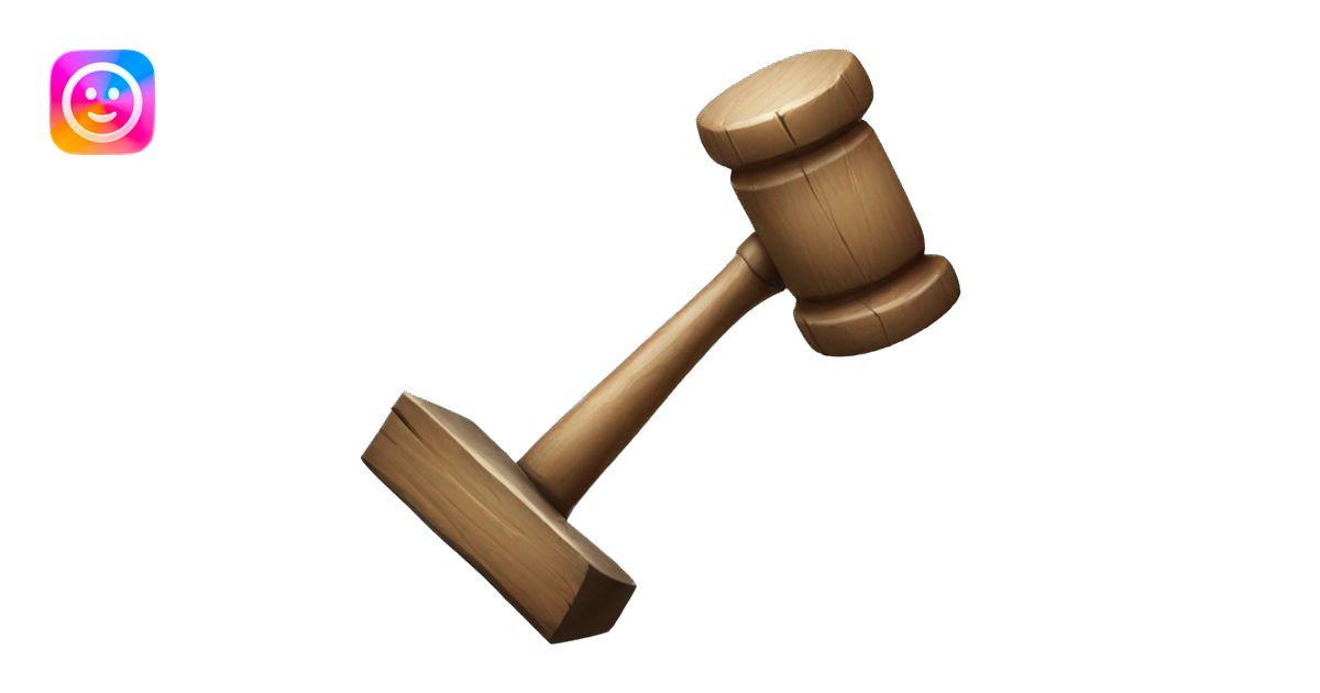 Auction hammer with bid emoji | AI Emoji Generator