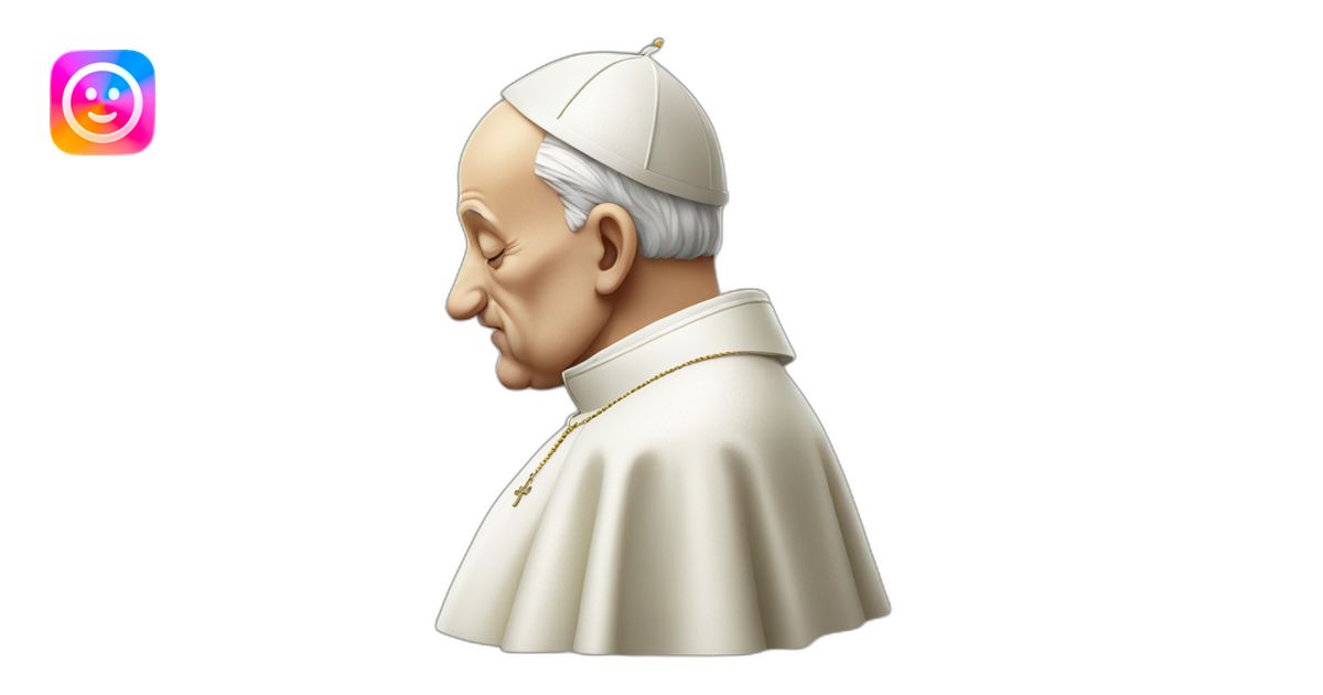 the pope innocently snorting lines emoji | AI Emoji Generator