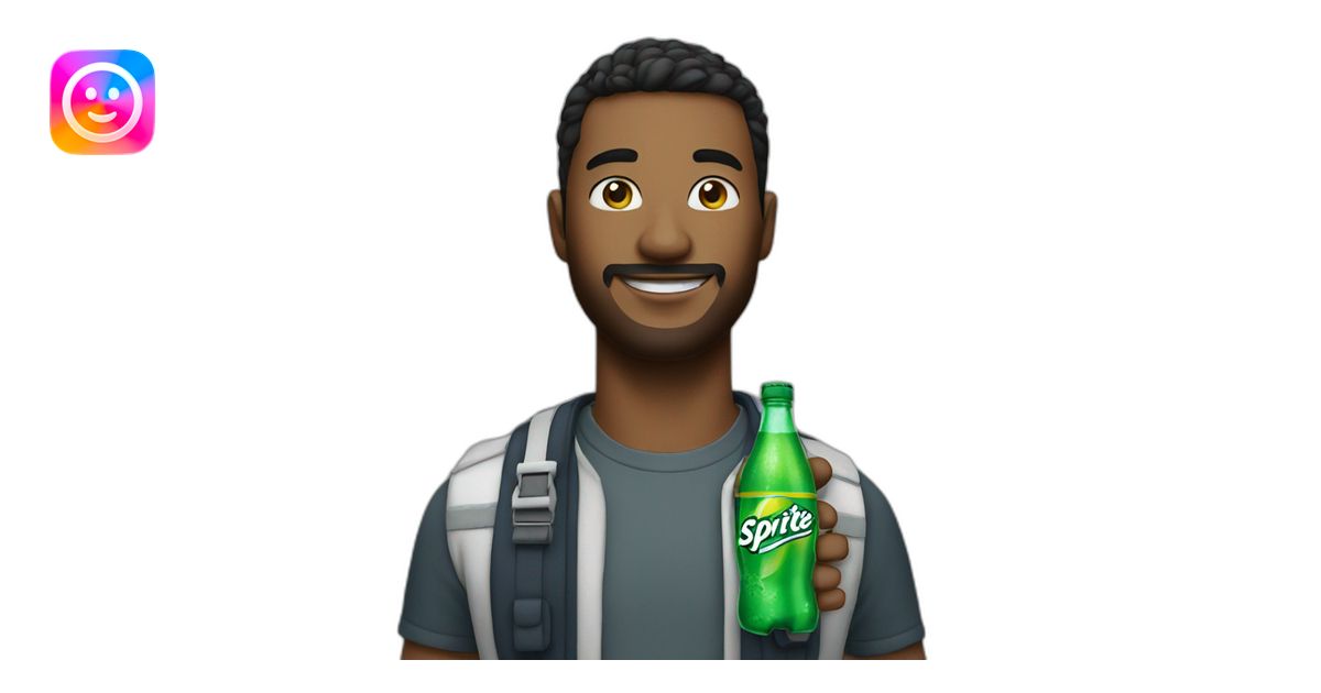Man holding sprite soda emoji | AI Emoji Generator