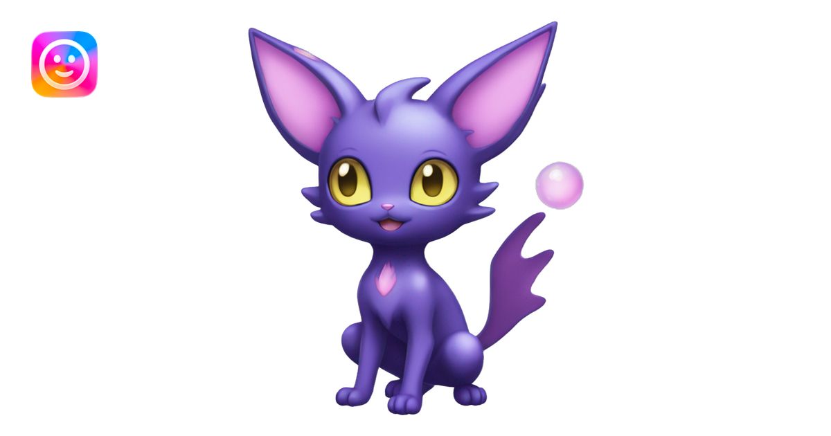 Shiny Cute Kawaii Ethereal Dark Noibat-Delcatty-Espeon-fusion-hybrid ...