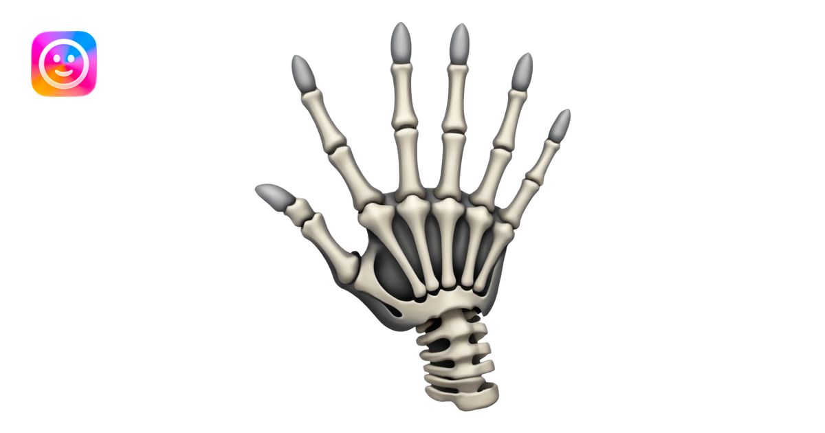 skeleton hand middle finger emoji | AI Emoji Generator