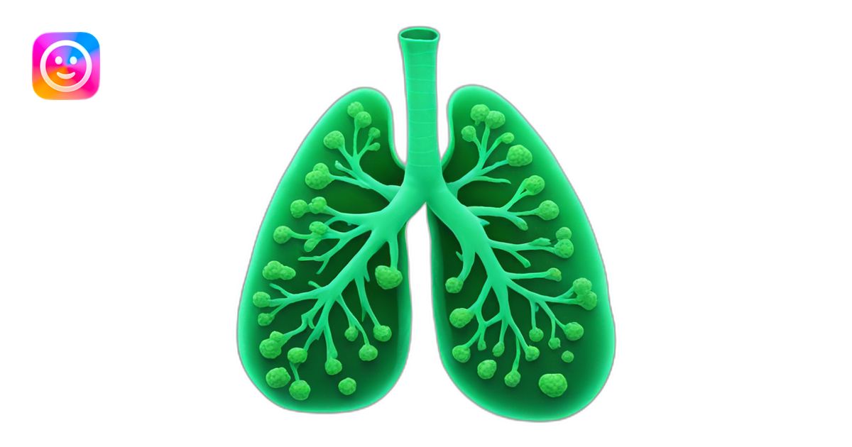 Lung With Green Little bacteria emoji | AI Emoji Generator