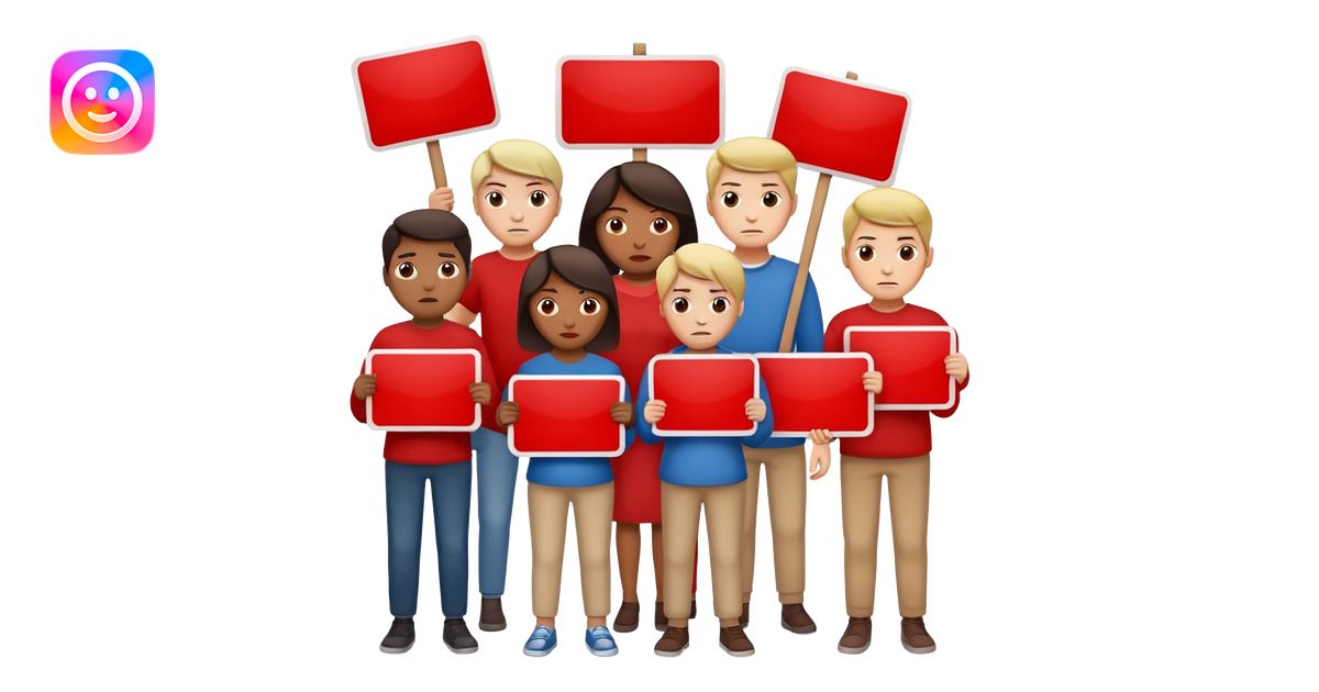 a crowd of people with unhappy faces and holding placards on which ...