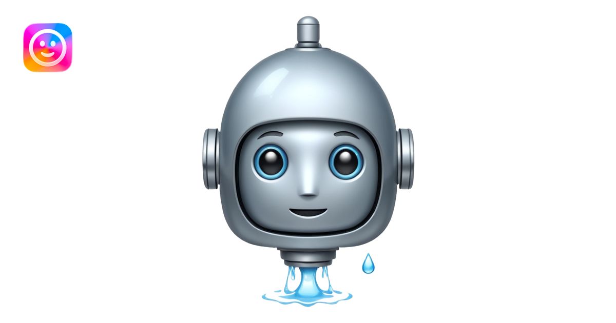 water Drop robot emoji | AI Emoji Generator