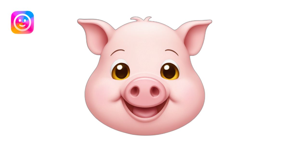 pig blushing smiling emoji | AI Emoji Generator