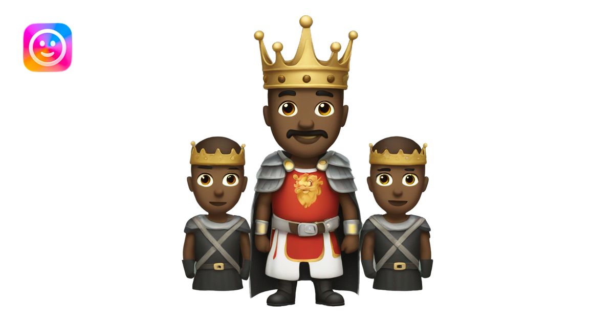 A king with guards emoji | AI Emoji Generator