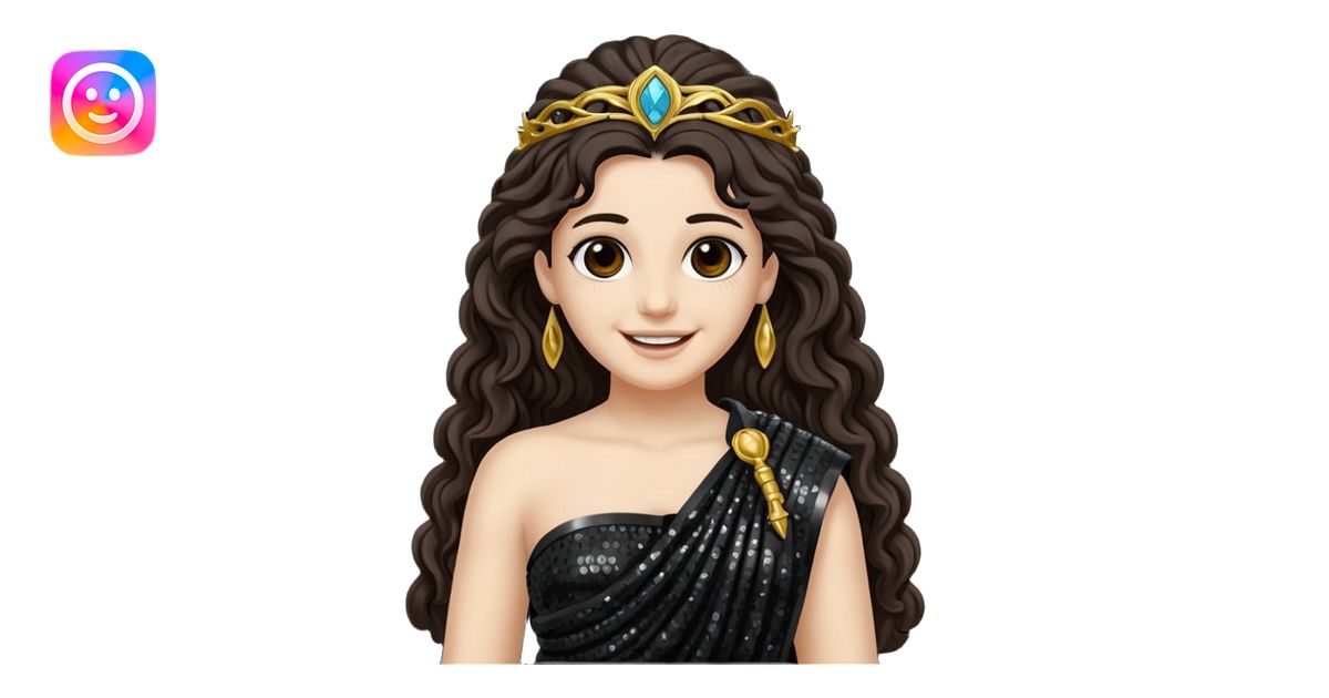 Libera, Goddess of Death from Roman Deities with long dark brown wavy ...