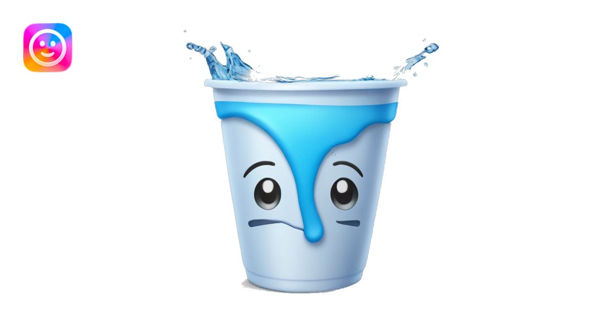 spilling cup water splash emoji | AI Emoji Generator