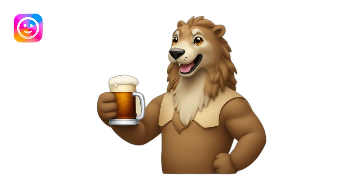 Cheaval qui boit une bierre emoji | AI Emoji Generator