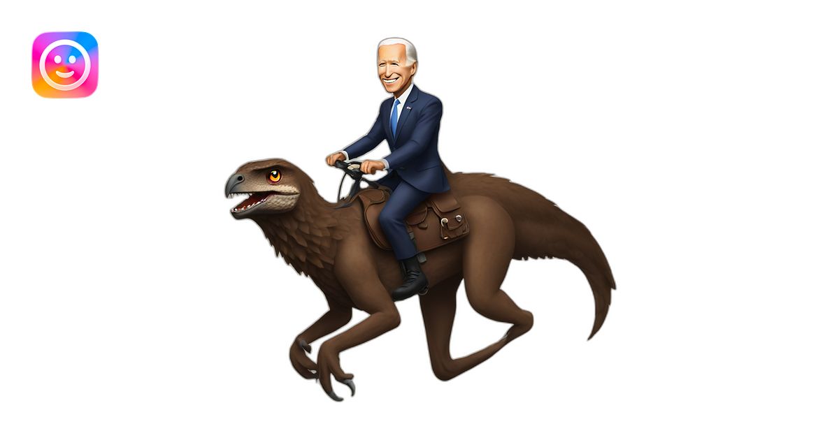 raptor riding biden emoji | AI Emoji Generator