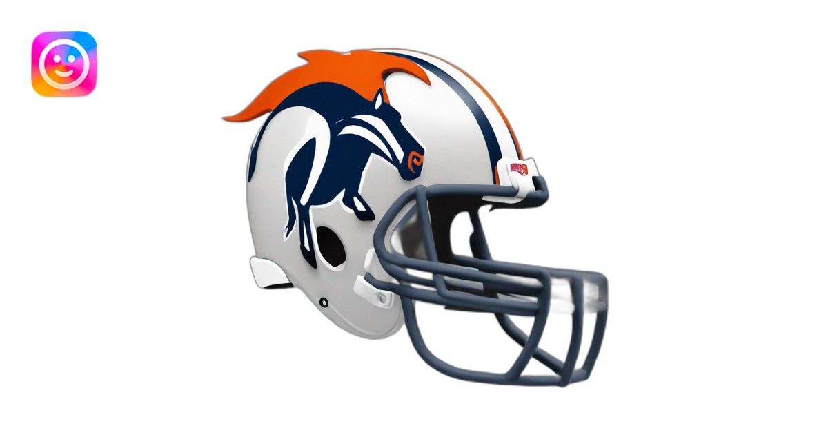 Denver donkey football helmet with Denver bronco as donkey emoji | AI ...