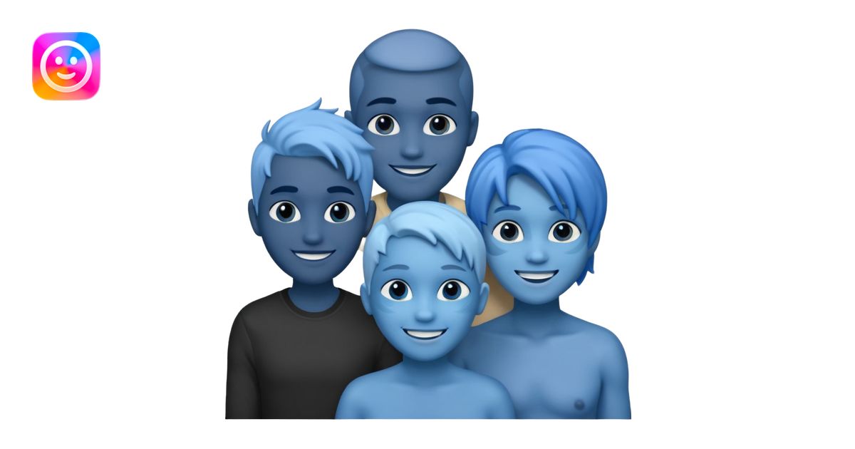 blue friends emoji | AI Emoji Generator